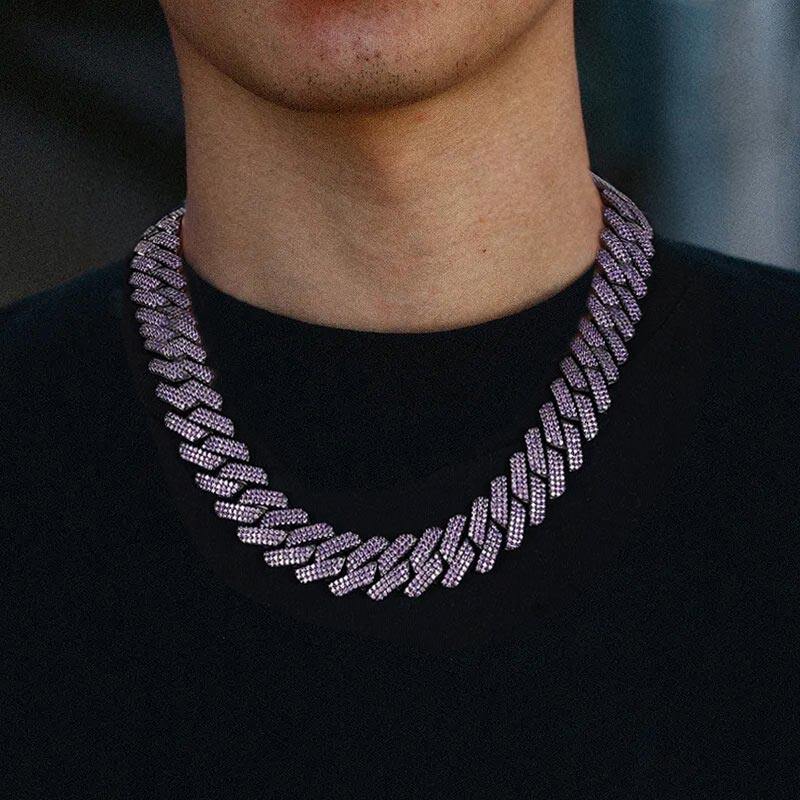 19mm Diamond Iced Prong Chain Special Purple Edition – Markus Dayan