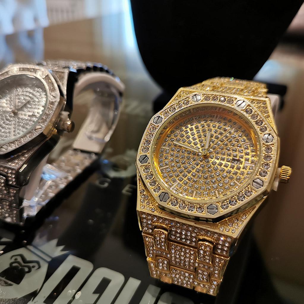 Combo 24K Gold Platedt Cuban Link Chain, Bracelet and Watch – Markus Dayan