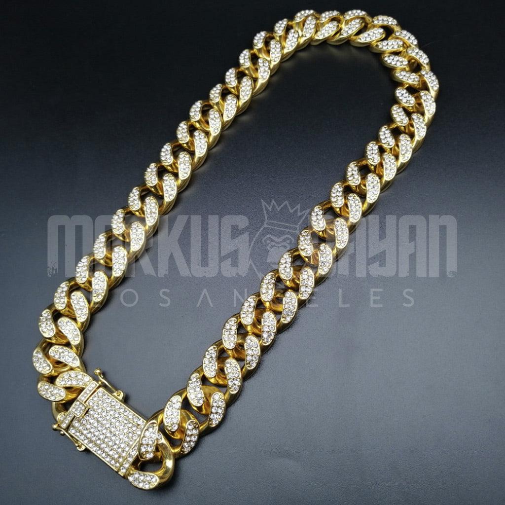 Combo 24K Gold Platedt Cuban Link Chain, Bracelet and Watch – Markus Dayan