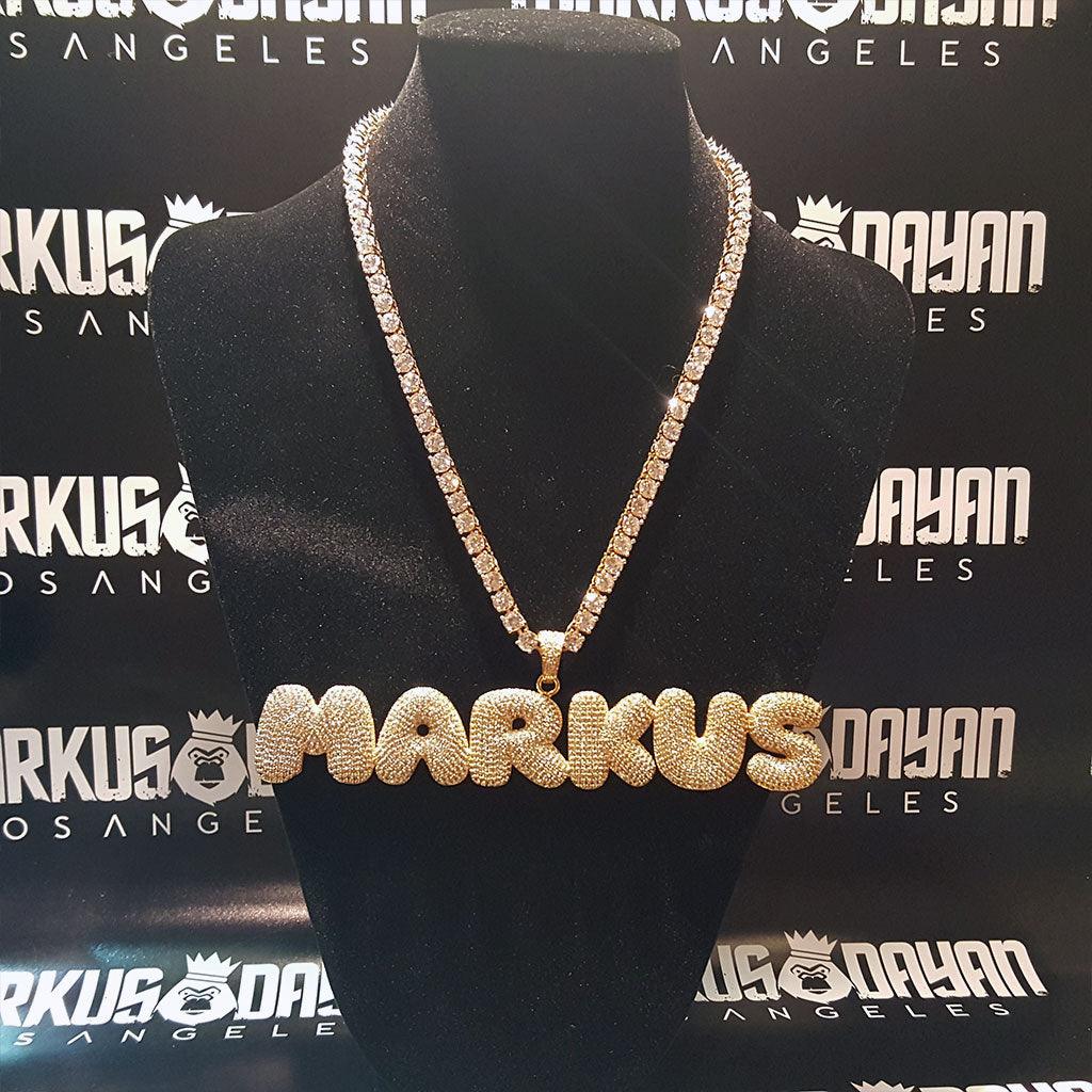 Iced Custom Bubble Letters 14K Gold Plated – Markus Dayan