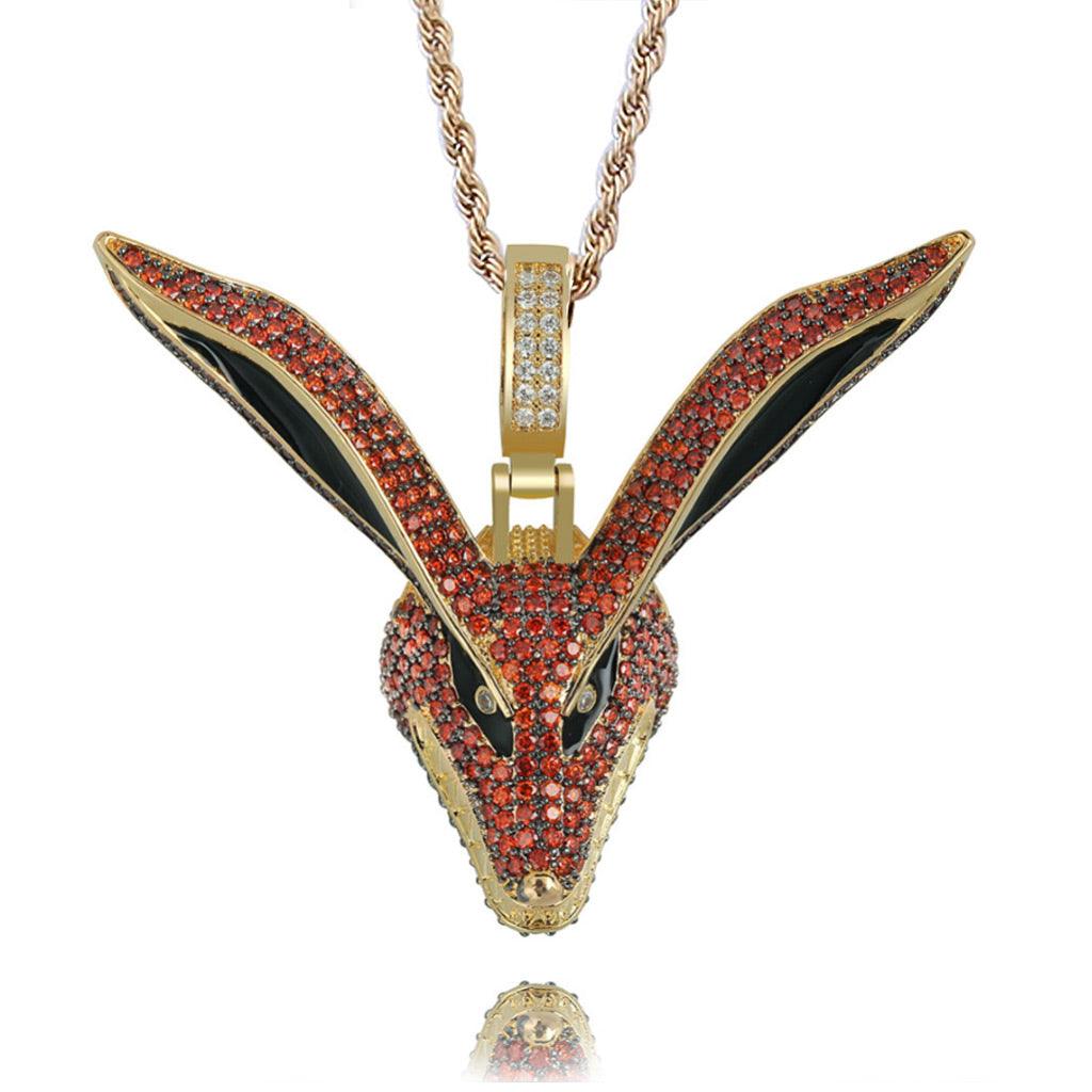 Iced Kurama Fox Pendant 18K Gold – Markus Dayan
